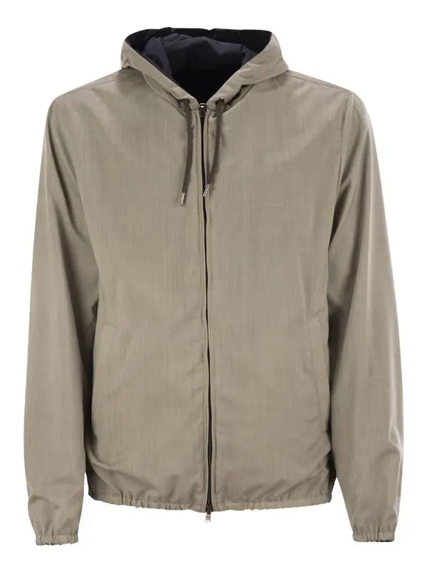 Herno Reversible Hooded Jacket - Beige