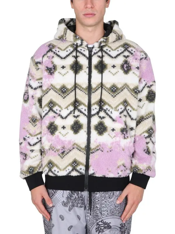 MSGM Fleece Sherpa Jacket - Multicolour