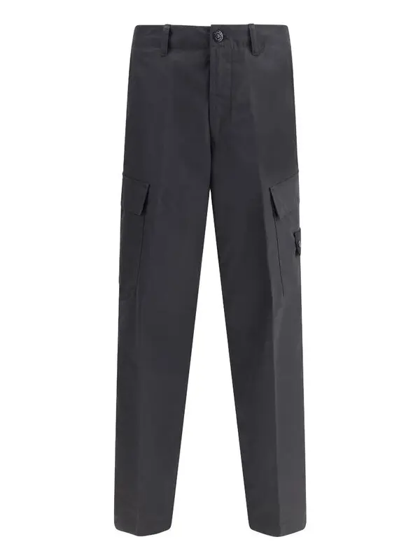 Stone Island Compass Logo Cargo Pants - Black