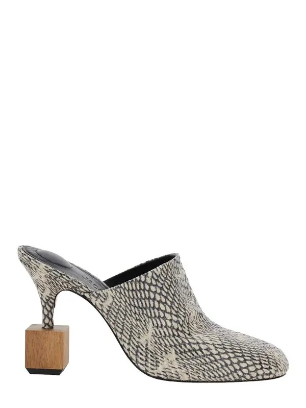 Jacquemus Les Bisou Mules With Snakeskin Effect - Multicolor