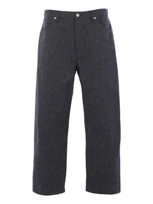 JIL SANDER Indigo Flamé Cotton Denim Jeans - Navy