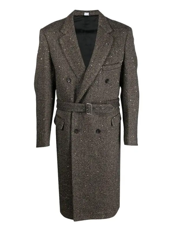 WINNIE N.Y.C Virgin Wool-blend Herringbone Coat - Multicolor
