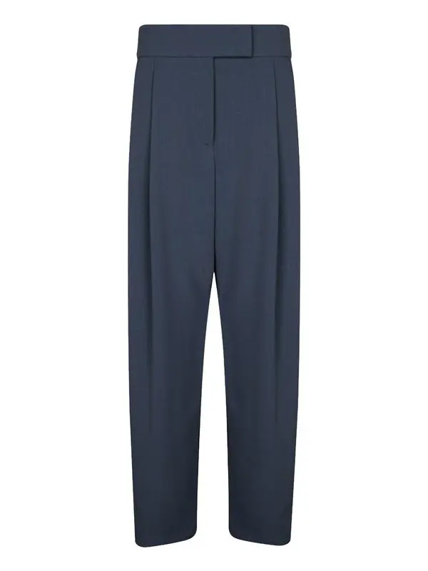 Giorgio Armani Trousers With Front Pleats - Blue