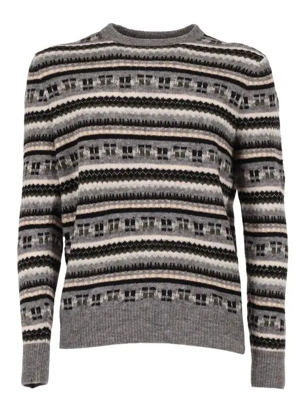BALLANTYNE Round Neck Pullover - Gray