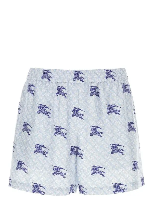 Burberry Silk Shorts - Blue