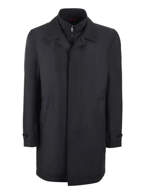 FAY Double Front Nylon Jacket - Black