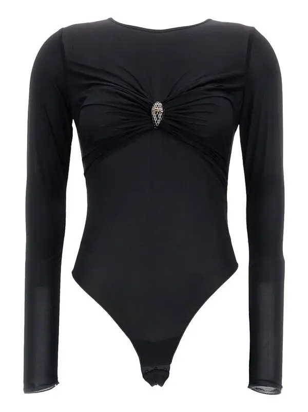 Elisabetta Franchi Bodysuit With Knot Detailing - Black