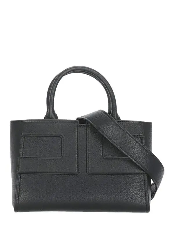 Elisabetta Franchi Shoulder Bag With Embossed Logo - Black