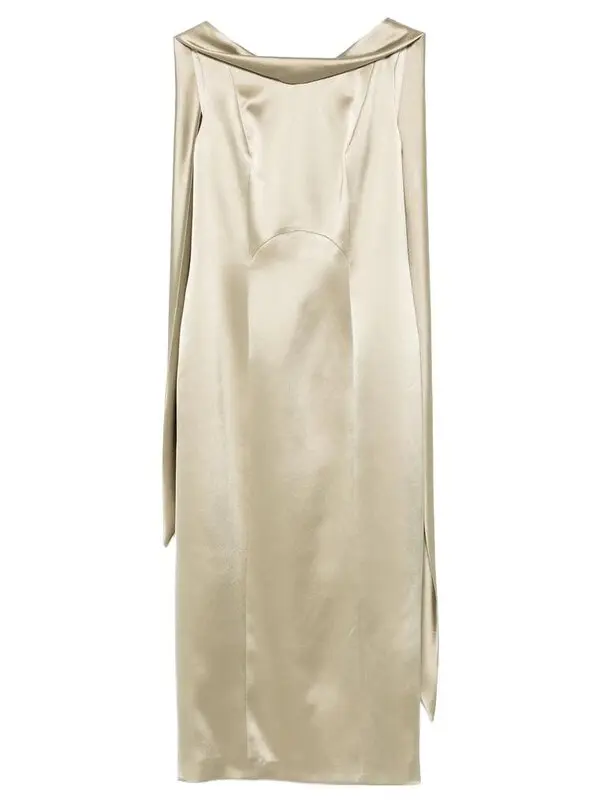 FELY CAMPO Sleeveless Boat Neck Dress - Green