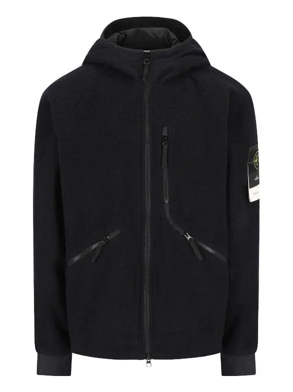 Stone Island Ratinato Hooded Jacket - Blue