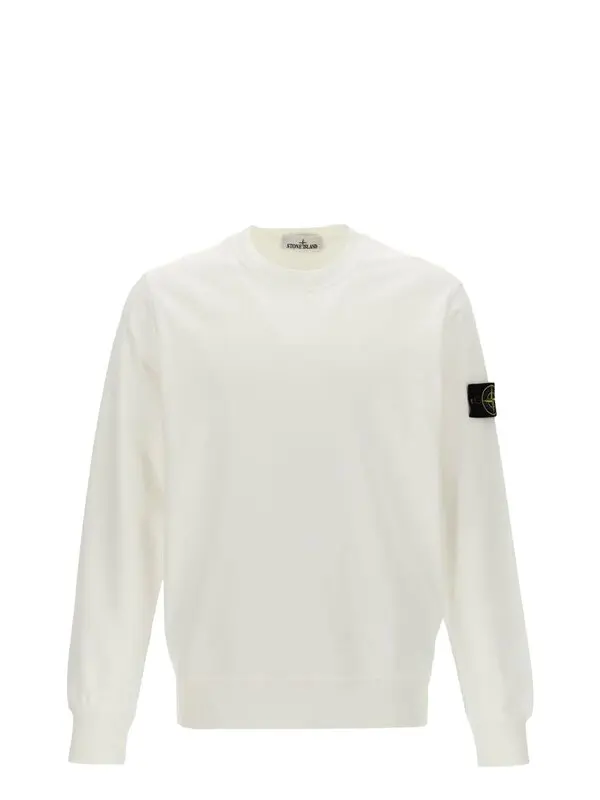Stone Island Organic Cotton Sweatshirt - Beige