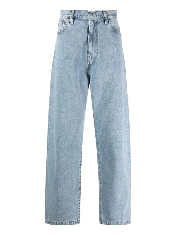 Carhartt Work In Progress Denim Cotton Wide Leg Jeans - Clear Blue