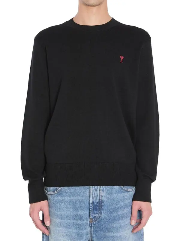 Ami De Coeur Crew-neck Sweater - Black