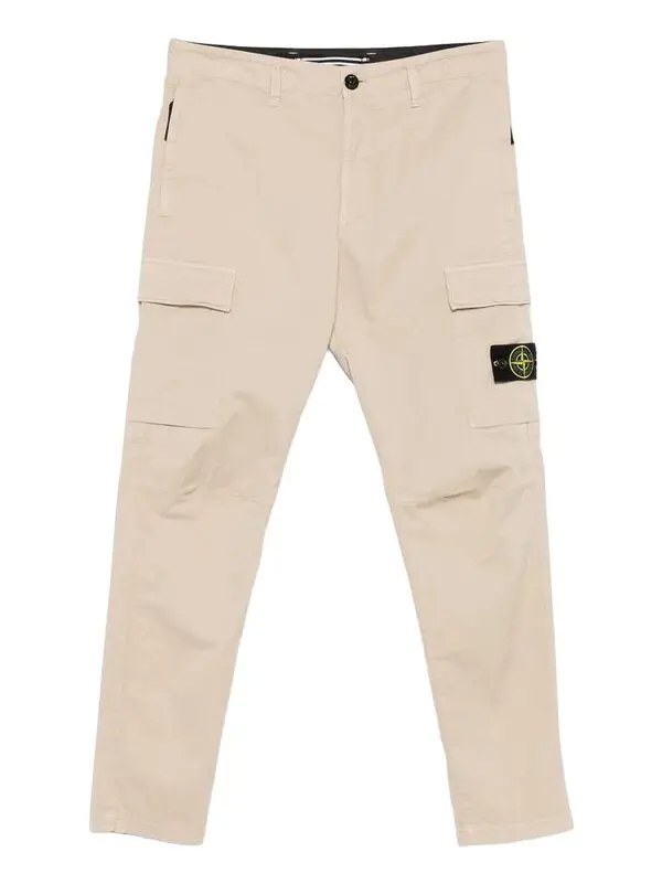 Stone Island Straight-leg Cotton Blend Pants - Beige