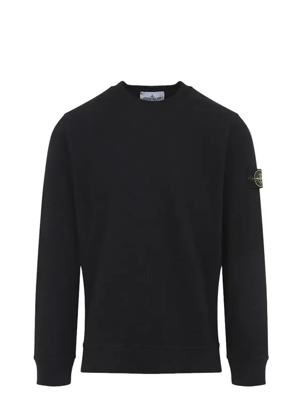 Stone Island Cotton Jersey Sweatshirt - Black