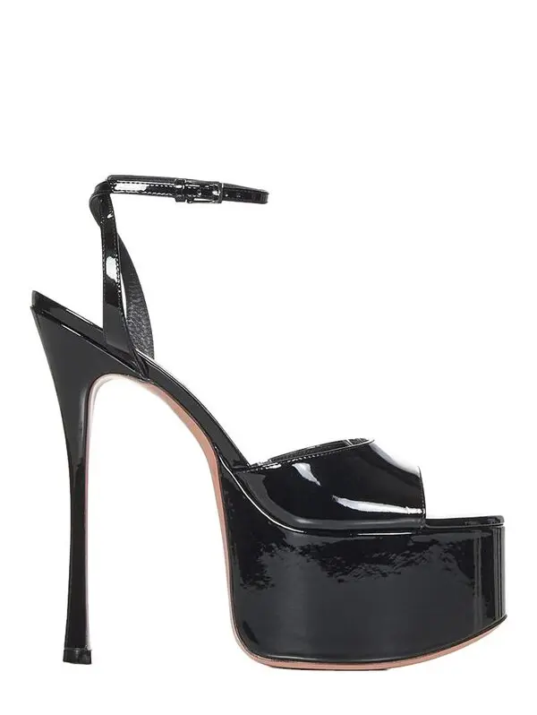 Amina Muaddi Aya Sandals - Black