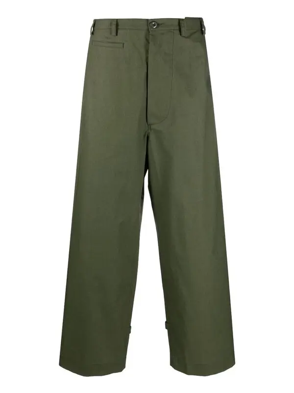 Kenzo Wide Leg Trousers - 51 Kaki Fonce