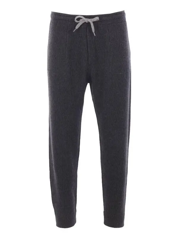 Brunello Cucinelli Cashmere Knit Joggers - Charcoal+dark Grey