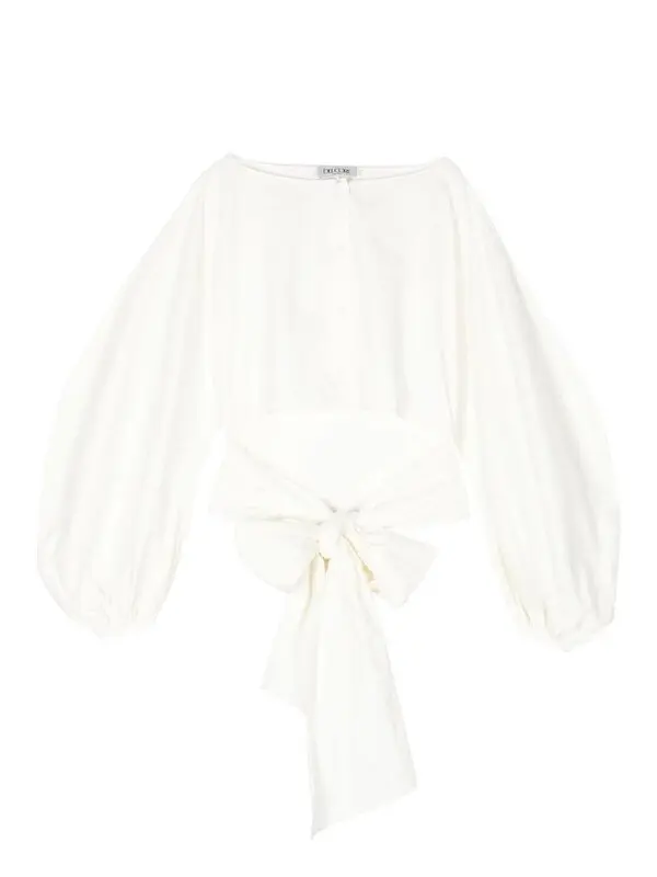 DEL CORE Poplin Top - Beige
