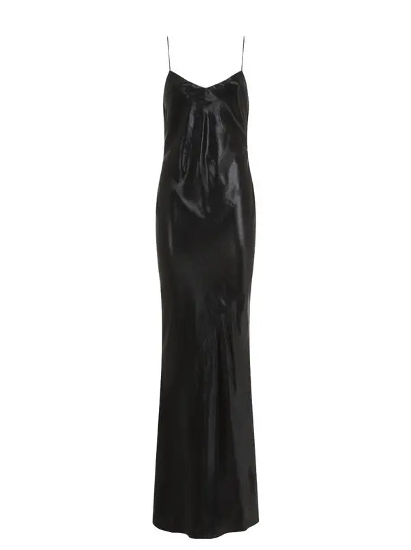 Saint Laurent Acetate Long Dress - Black