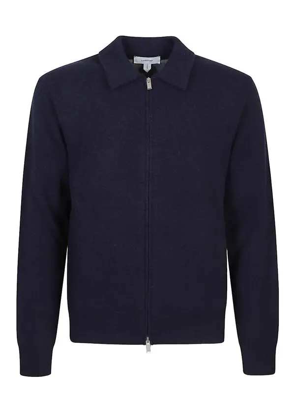 LARDINI Double Bomber Jacket - Blue