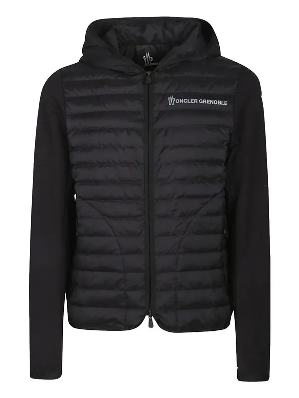 Moncler Padded Full Zip Sweatshirt - Black