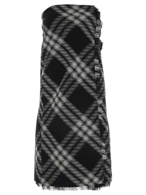 Burberry Embroidered Wool Dress - Multicolor