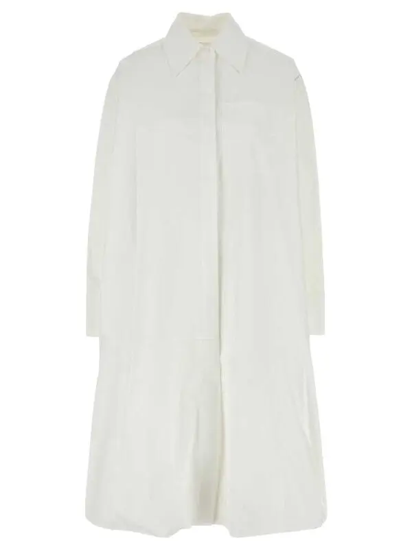 JIL SANDER Poplin Shirt Dress - White