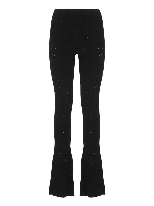 Pinko Paillette-embellished Wool Trousers - Black