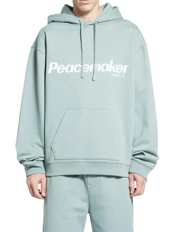 OAMC Peacemaker Flower Loose Fit Hoodie - Green