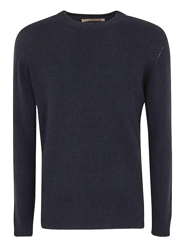 ROBERTO COLLINA Long Sleeve Crew Neck Sweater - Blue