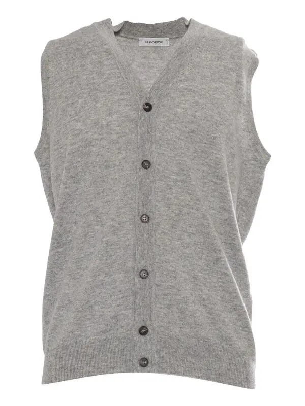 KANGRA Knitted Vest - Gray