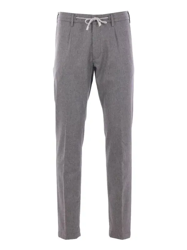 Eleventy Wool And Cashmere Trousers - Grey