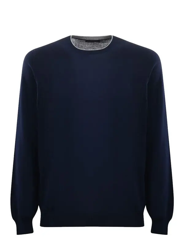 FAY Cotton Yarn Sweater - Blue