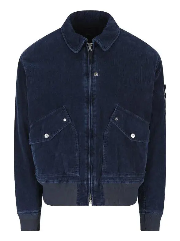 Stone Island Velvet Jacket - Blue