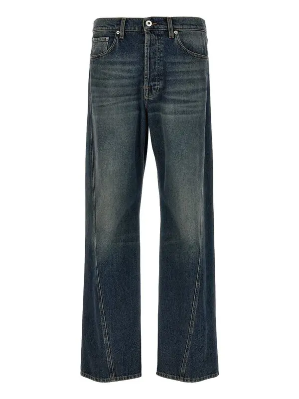 LANVIN Twisted Leg Denim Jeans - Blue