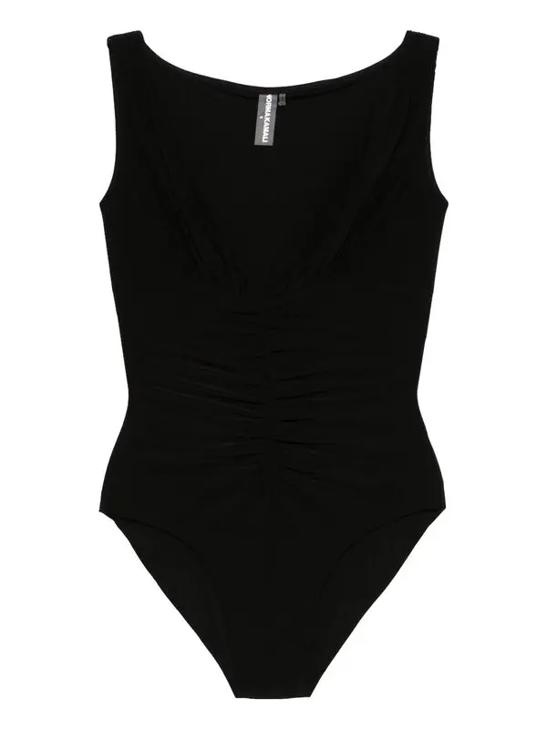 Norma Kamali V-neck Bodysuit - Black