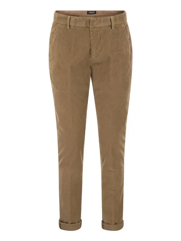 DONDUP Gaubert Slim Milleraies Trousers - Brown