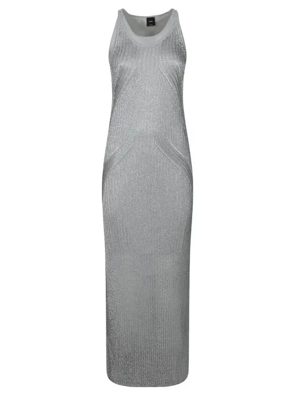 Pinko Metallic Sleeveless Dress - Grey
