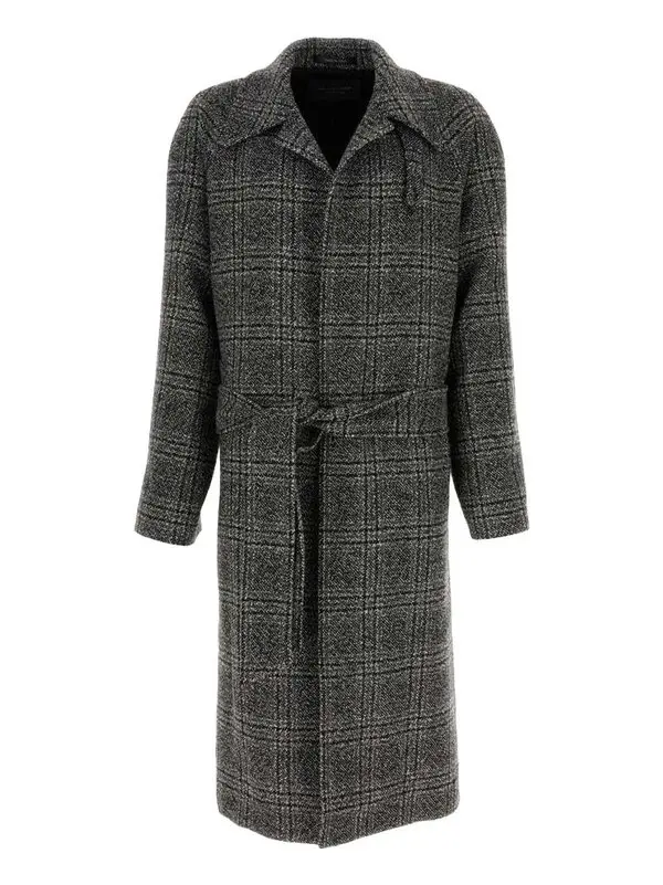 Balenciaga Embroidered Wool Coat - Multicolor