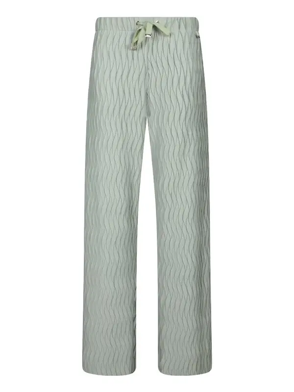 Herno Straight Leg Trousers With Belt - Green