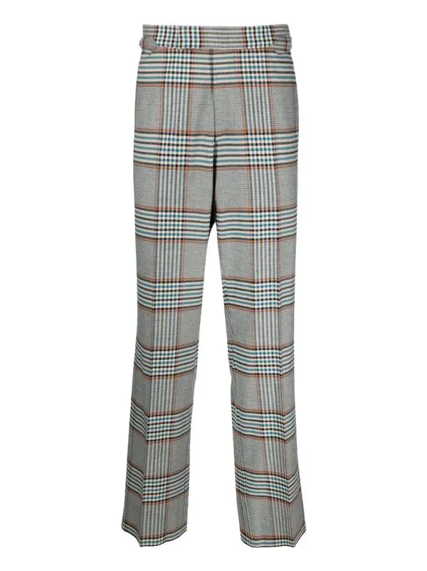VIVIENNE WESTWOOD Plaid-check Straight-leg Trousers - Blue