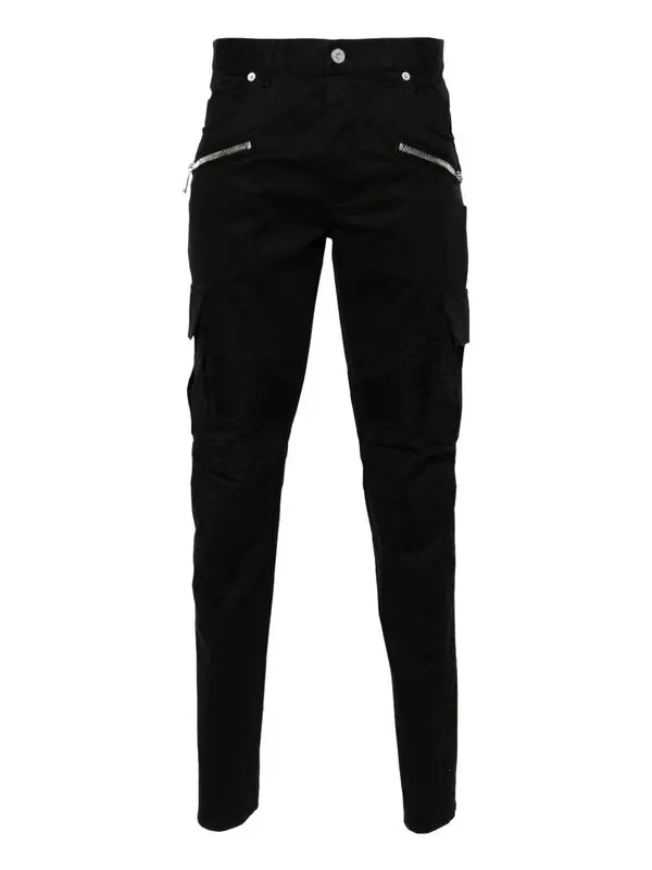 Balmain Panelled Trousers - Black