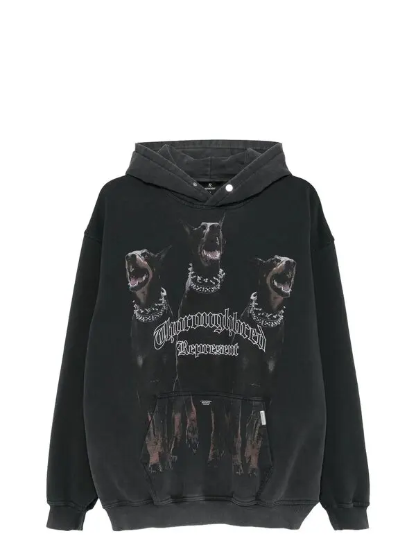 REPRESENT Cotton Jersey Sweatshirt - Black