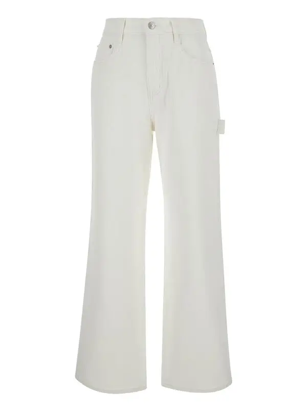 DUNST Straight Leg Jeans - White