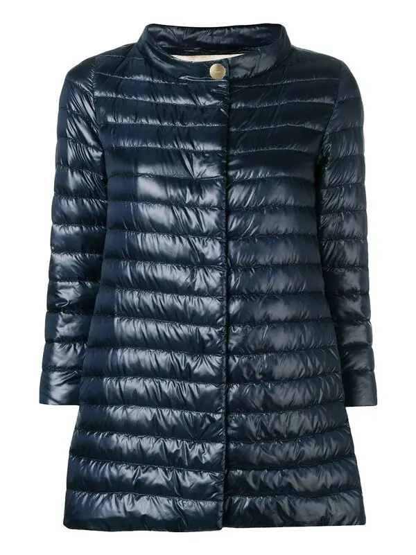 Herno Nylon Midi Down Jacket - Blue