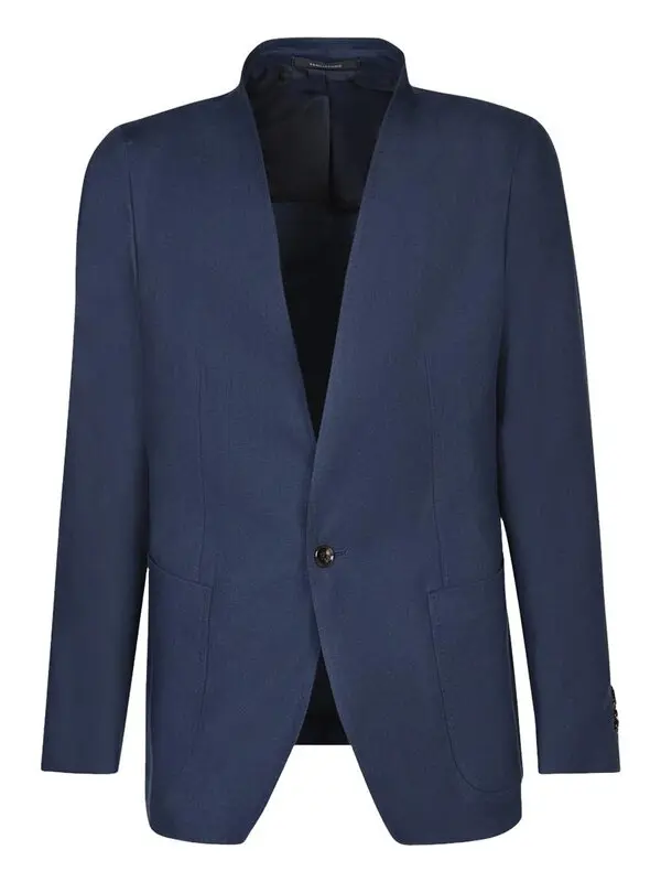 Tagliatore Linen Blazer - Blue