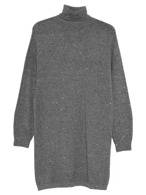 Liu Jo Knee Length Knit Dress - Grey