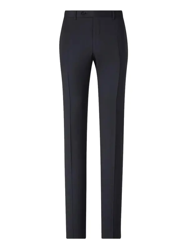Canali Classic Fit Wool Trousers - Midnight Blue