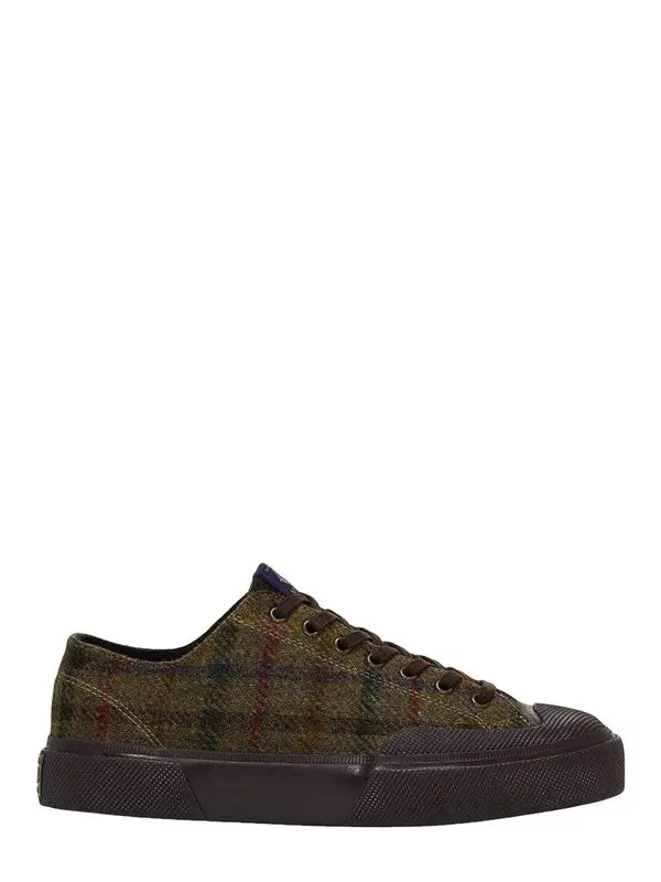 Superga Tartan Wool Patchwork Sneakers - Cachi